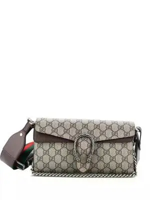 Gucci Dionysus East-west Flap Bag Gg Coated Canvas Shoulder Bag - Brown