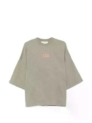 Fear Of God Logo-print Round-neck T-shirt - Green