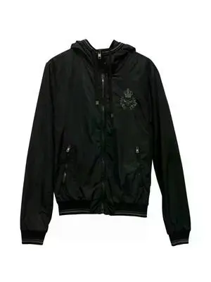 Dolce & Gabbana Hooded Bomber Jacket - Black