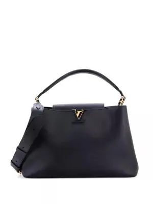 LOUIS VUITTON Capucines Souple Bag Leather Gm Satchel - Black