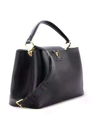 LOUIS VUITTON Capucines Souple Bag Leather Gm Satchel - Black