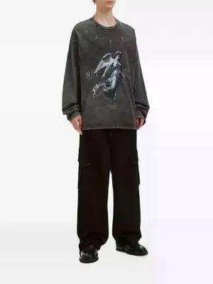 FIVE CM Angel-print Long-sleeved T-shirt