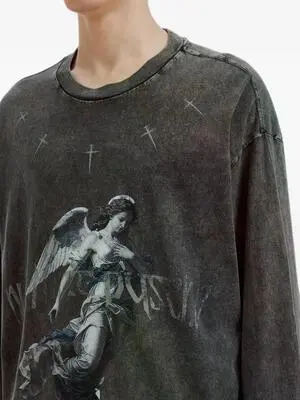 FIVE CM Angel-print Long-sleeved T-shirt