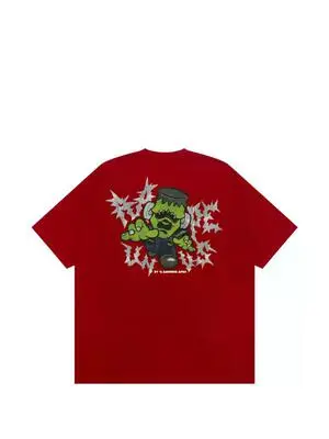AAPE BY *A BATHING APE Moonface-print Graphic-print T-shirt - Red