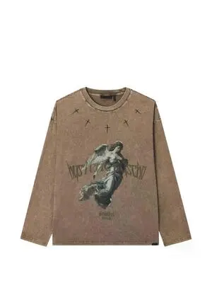 FIVE CM Graphic-print Long-sleeve T-shirt - Brown