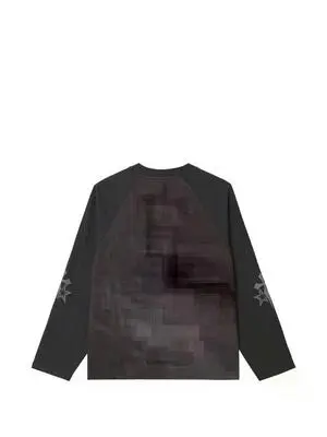 FIVE CM Raglan-sleeve Graphic-print T-shirt - Grey