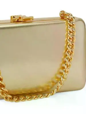 Ralph Lauren Small Franki Metallic Leather Clutch Bag