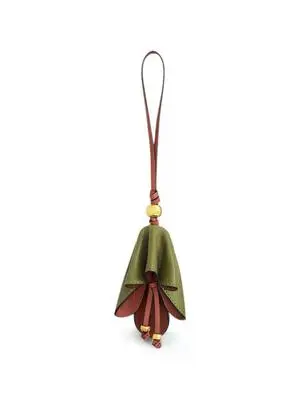 Ralph Lauren Floral-motif Leather Bag Charm - Green