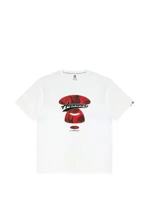 AAPE BY *A BATHING APE Camouflage-print Logo-print T-shirt - White