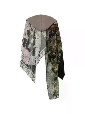 Ottolinger Floral-print Hooded Scarf