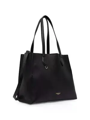 TWINSET Textured Logo-plaque Tote Bag