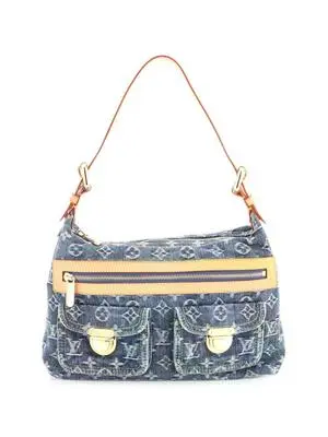 LOUIS VUITTON Baggy Handbag Denim Pm Hobo Bag - Blue