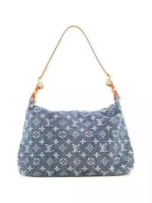 LOUIS VUITTON Baggy Handbag Denim Pm Hobo Bag