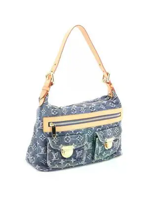 LOUIS VUITTON Baggy Handbag Denim Pm Hobo Bag