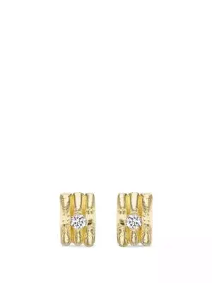 RENE BARNES Reverie Vi Diamond Huggie Earrings - Gold