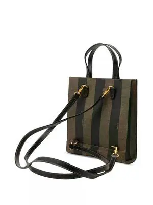 Fendi 20th Century Mini Pequin Coated Canvas Convertible Backpack