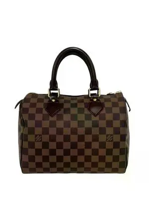 LOUIS VUITTON 2010 Damier Ebene Speedy 25 Boston Bag