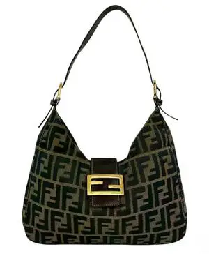 Fendi 2000-2010 Zucca Canvas Shoulder Bag - Brown