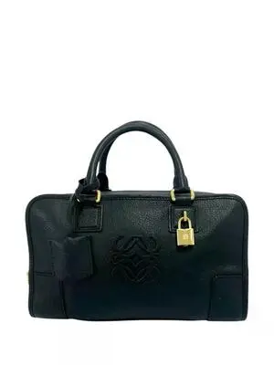 Loewe 2010-2026 Leather Amazona 28 Handbag - Black