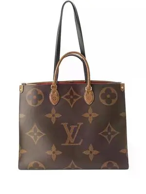 LOUIS VUITTON 2021-2026 Monogram Reverse Giant Onthego Gm Satchel - Brown