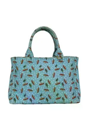 Prada Canapa Logo Sombrero Tote Satchel
