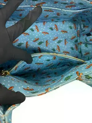 Prada Canapa Logo Sombrero Tote Satchel