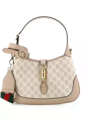 Gucci Jackie 1961 Gg Coated Canvas Small Hobo Bag