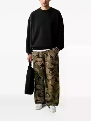 Adidas Seasonal Essentials Camo Woven Parachute Tracksuit Bottoms - Green
