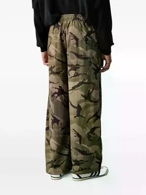 Adidas Seasonal Essentials Camo Woven Parachute Tracksuit Bottoms - Green