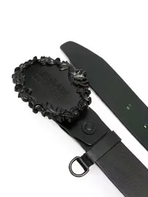 Versace Logo-plaque Belt - Black