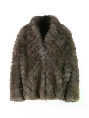 SIMONETTE RAVIZZA Goat-fur Lapel Jacket
