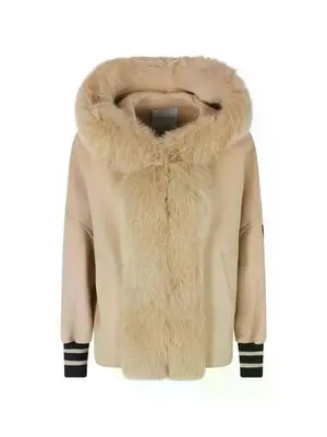 ERMANNO FIRENZE Shearling-trim Jacket - Neutrals