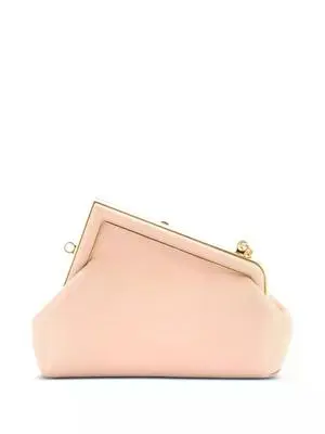 Fendi First Bag Leather Small Clutch Bag - Neutrals