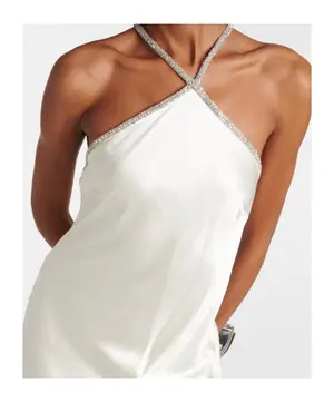 Roland Mouret Embellished Silk Satin Gown