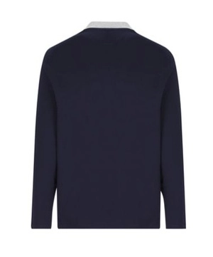 Brunello Cucinelli Logo Embroidered Long-sleeved Polo Shirt - Cobalt Blue