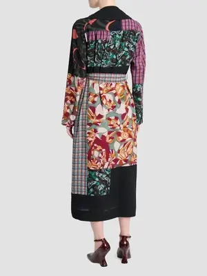 Dries Van Noten Patchwork Printed Trench Coat