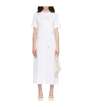 Simone Rocha Easy Embellished Dress - White
