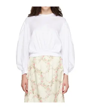 Simone Rocha Puff Sleeve Lantern Top - White
