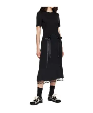 Simone Rocha Lace-trimmed Midi Skirt