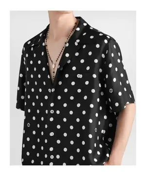 Dolce & Gabbana Polka Dot-print Silk Twill Shirt