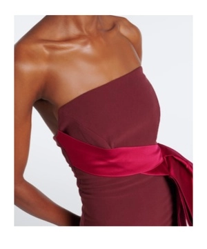 Roland Mouret Draped Crêpe Bustier Gown