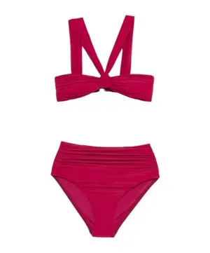 Zimmermann Ruched Clothing Bikini Set - Red