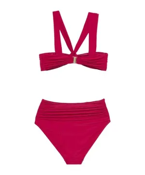 Zimmermann Ruched Clothing Bikini Set
