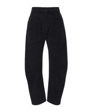 NILI LOTAN Shon Cotton-blend Corduroy Barrel-leg Jeans - Black