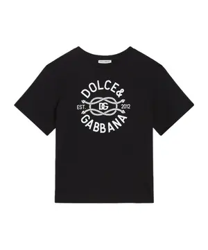 Dolce & Gabbana Cotton T-shirt With Logo - Blue