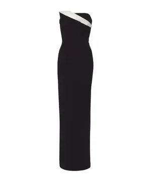 Roland Mouret Draped Bustier Gown - Black