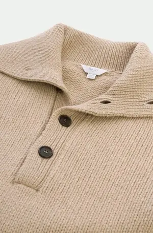 Malo Button-fastening Ribbed-collar Knit