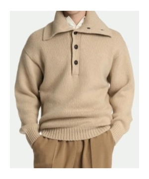 Malo Button-fastening Ribbed-collar Knit