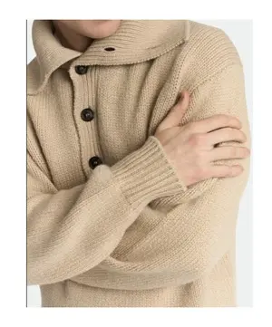 Malo Button-fastening Ribbed-collar Knit
