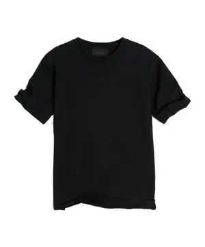 Simone Rocha Fitted Wired Turn-up T-shirt - Black